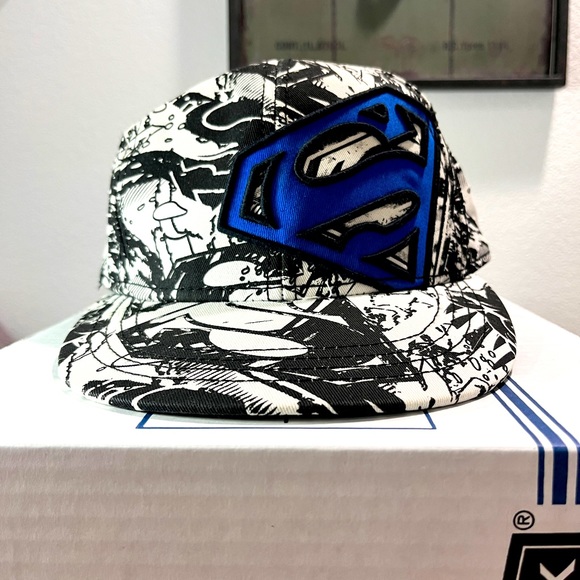 DC Comics | Accessories | Superman S Logo Blue W Black Patch Ball Cap ...
